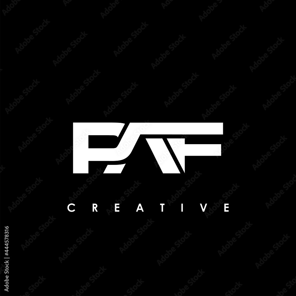 PAF Letter Initial Logo Design Template Vector Illustration Stock ...