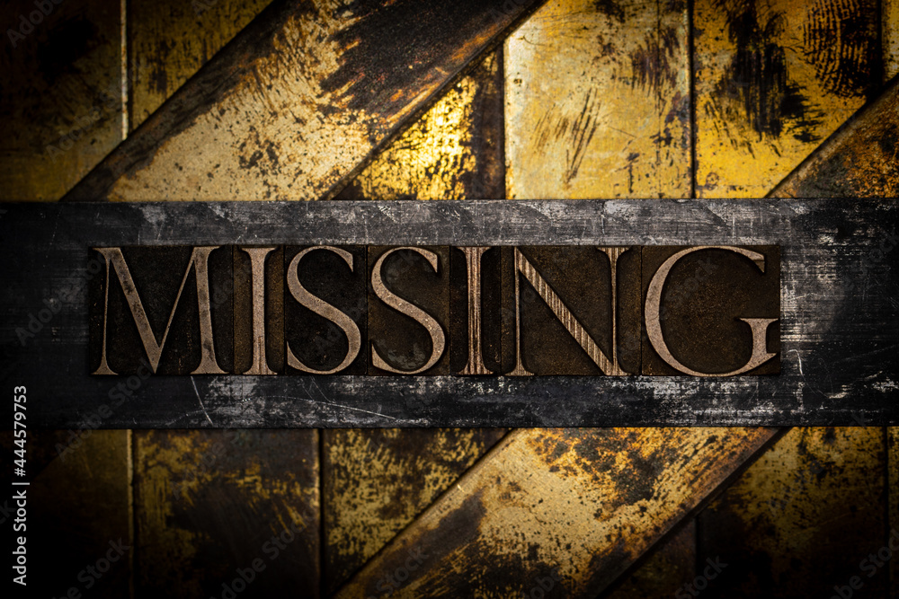 Missing text on vintage textured grunge copper and gold background ...