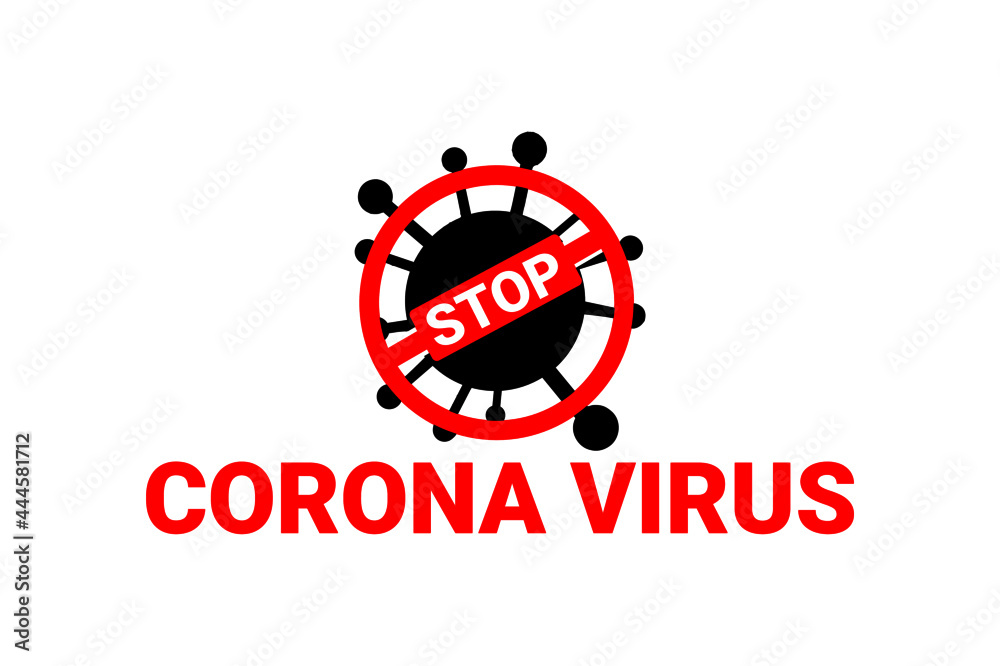Stop Corona Virus Logo Design Template Stock Vector | Adobe Stock