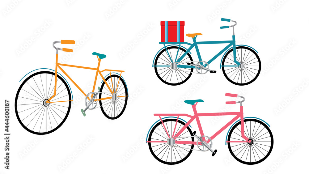 Bicycle vector drawing on a transparent background for use in design ...