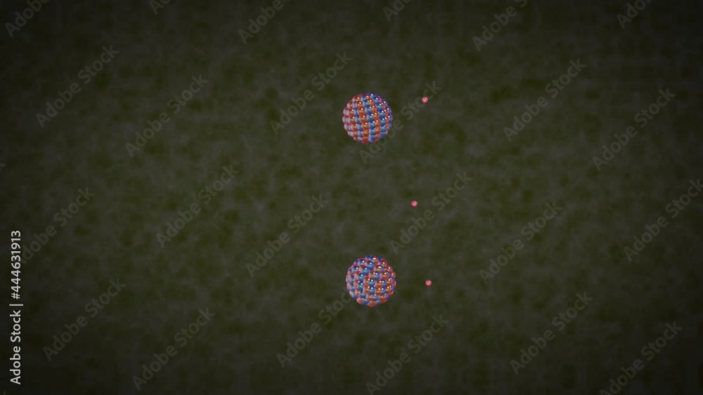 Chain reaction (Nuclear Fission). Simplified animation showing how ...