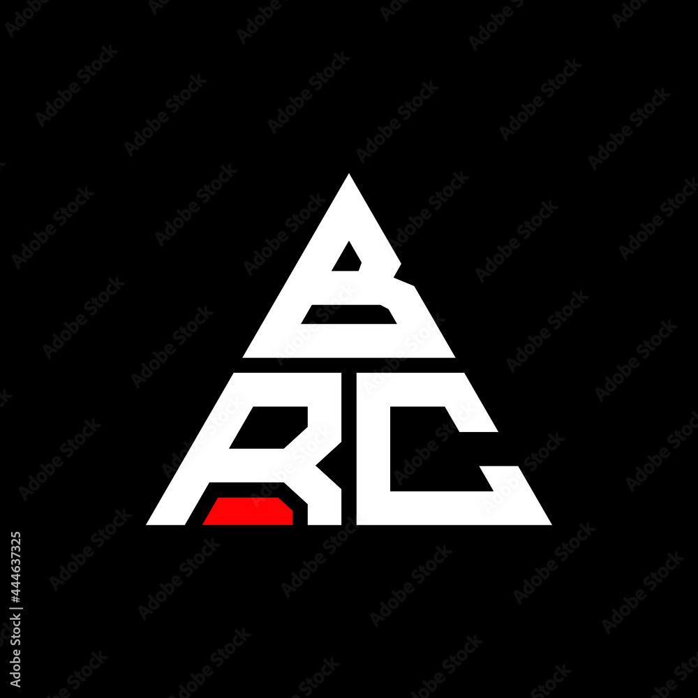 BRC triangle letter logo design with triangle shape. BRC triangle logo ...