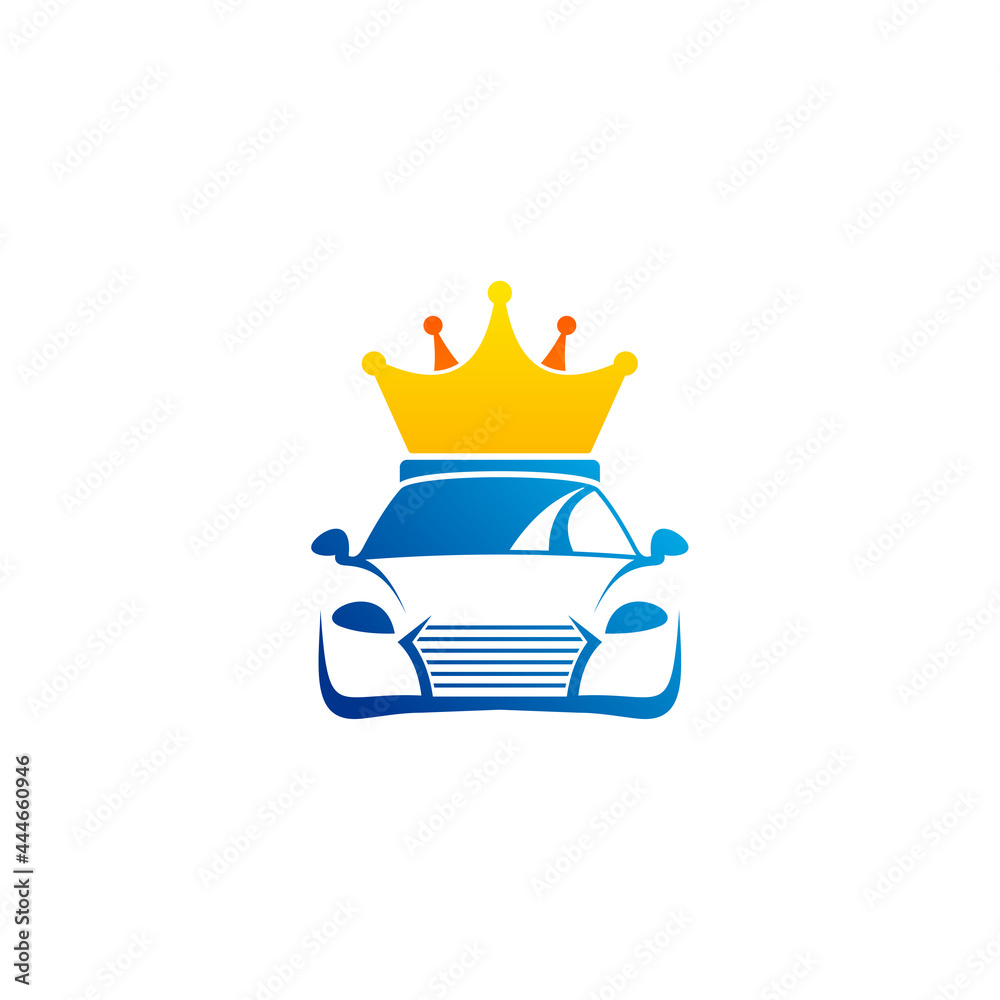 Crown Car logo vector template, Creative Car logo design concepts Stock ...