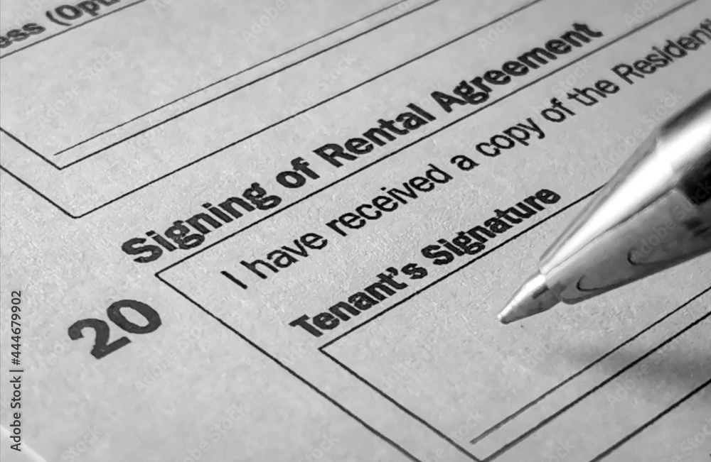 This is an image of rental agreement document Stock Photo | Adobe Stock