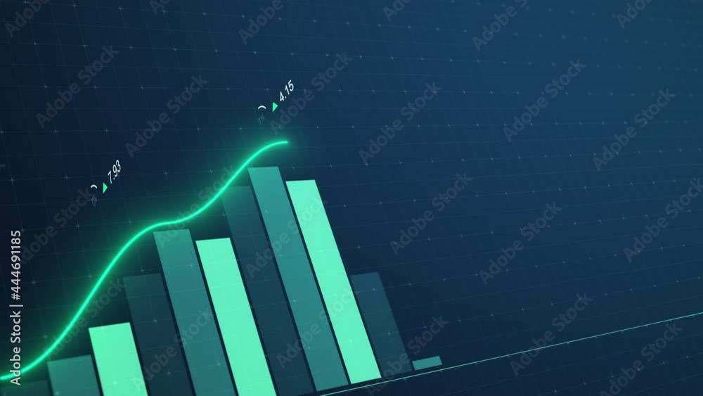 Video „Rising stock graph animation. Dynamic infographics. Growing ...