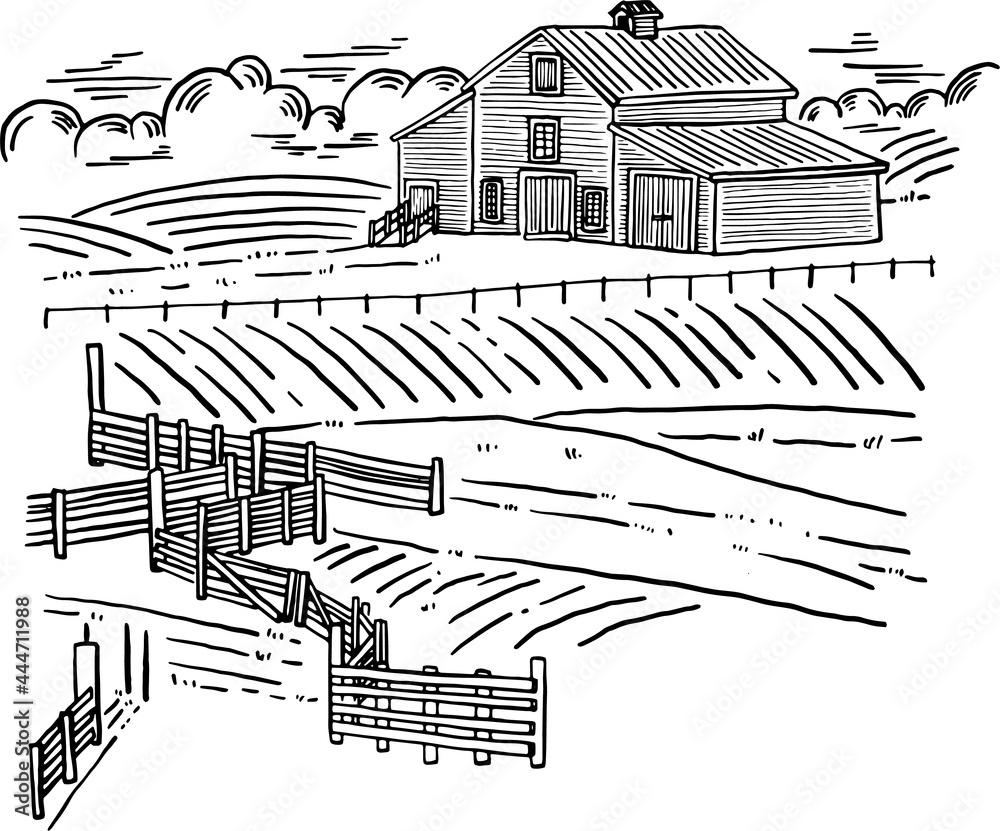 Barn Line Drawing