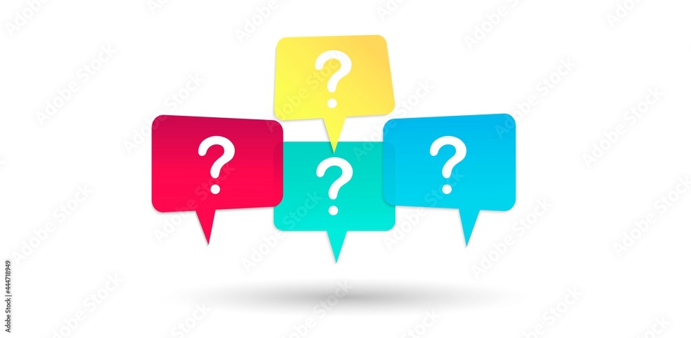 Question mark. Bubble of speech. Message window. Frequently asked ...