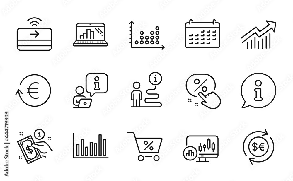 Finance icons set. Included icon as Exchange currency, Payment method ...