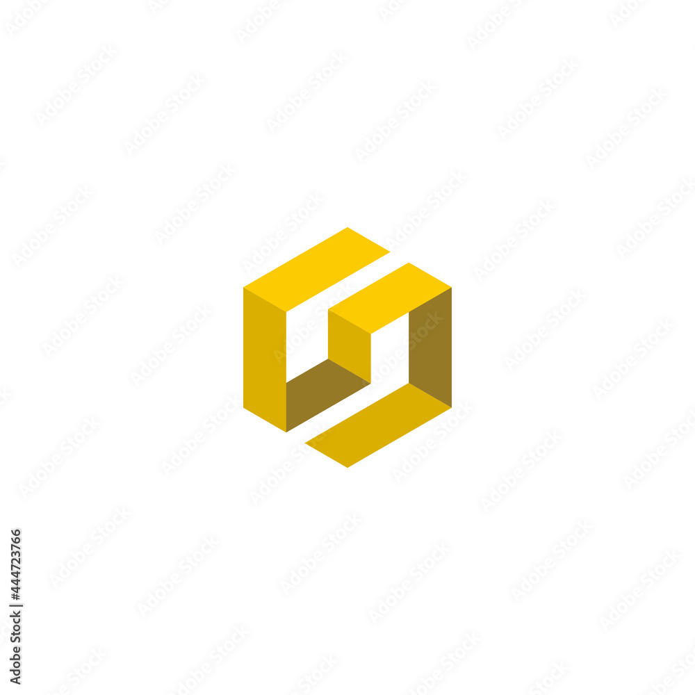 Geomatric Construction Logo Vector Stock Vector | Adobe Stock