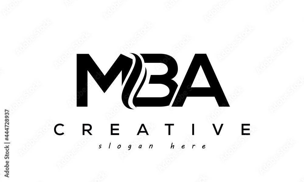 Letter MBA creative logo design vector Stock Vector | Adobe Stock