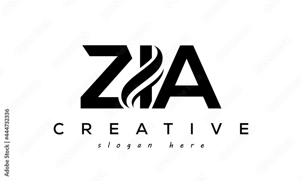 Letter ZIA creative logo design vector Stock Vector | Adobe Stock