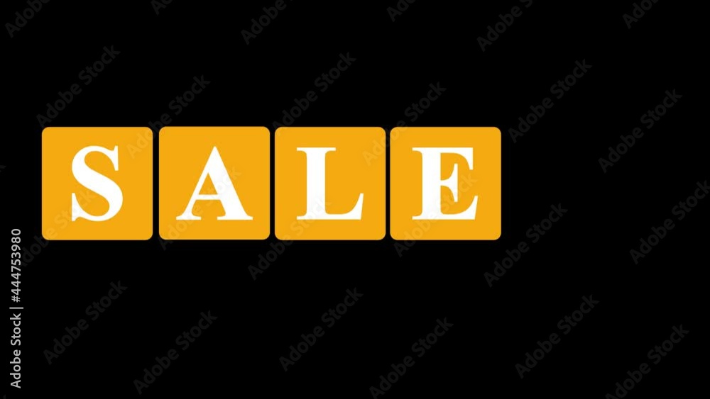 SALE animated lower third in high resolution in alpha channel or ...
