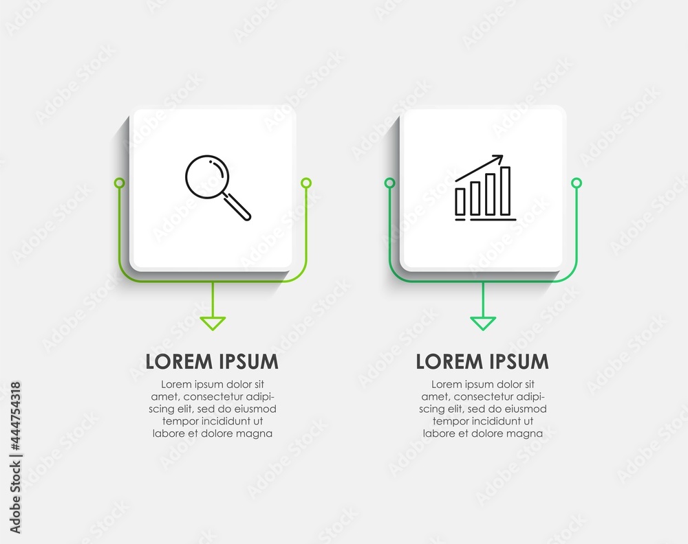 Vector Infographic design illustration business template with icons and ...