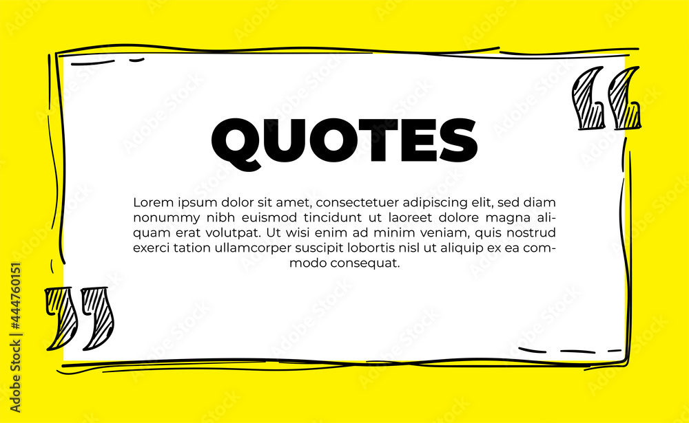 Typography design quote chat bubble background. Remark quote text box ...