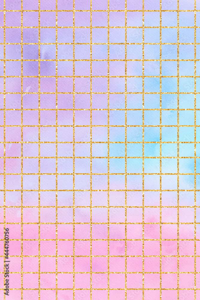 Pastel Grid Digital Watercolor Background Texture Stock Illustration ...