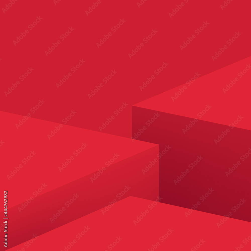 3d red cube and box podium minimal scene studio background. Abstract 3d ...