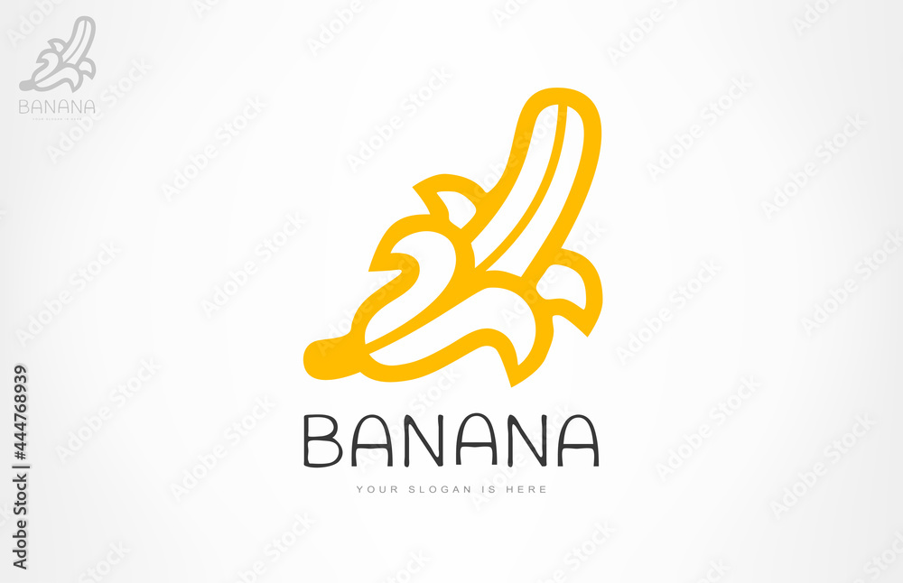 Banana logo vector. Fruit illustration. Stock Vector | Adobe Stock
