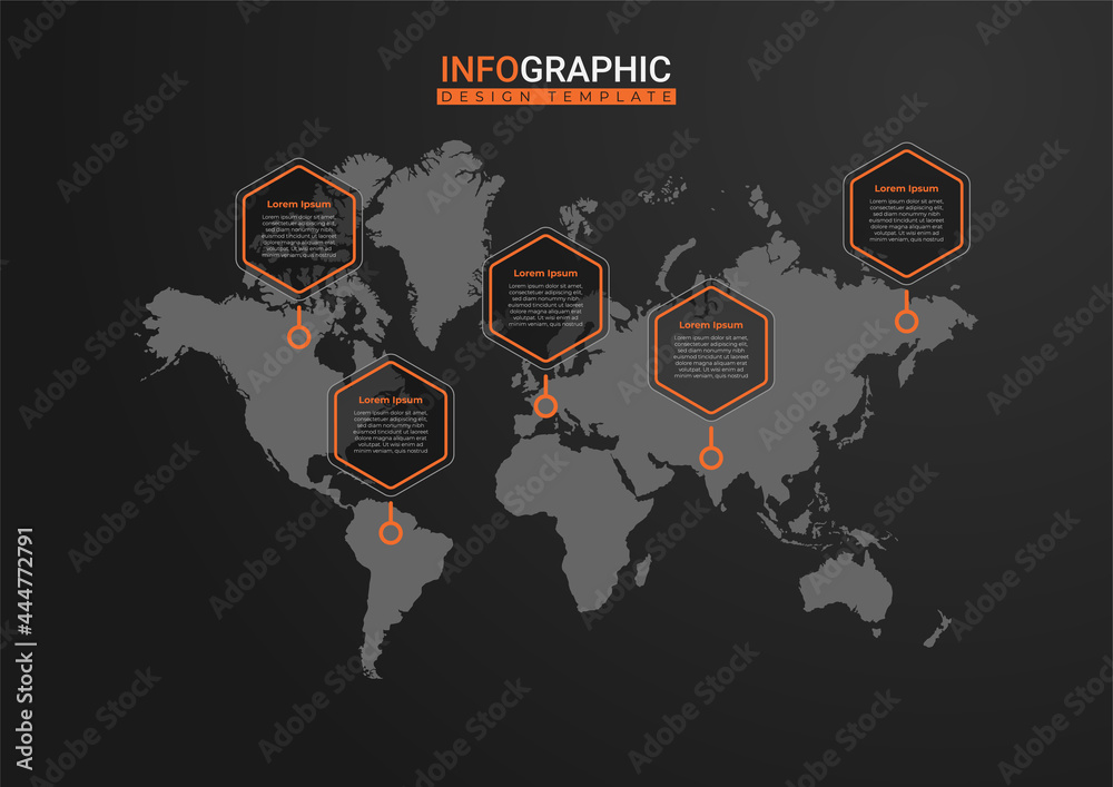 World map infographic. Creative business presentation design for ...