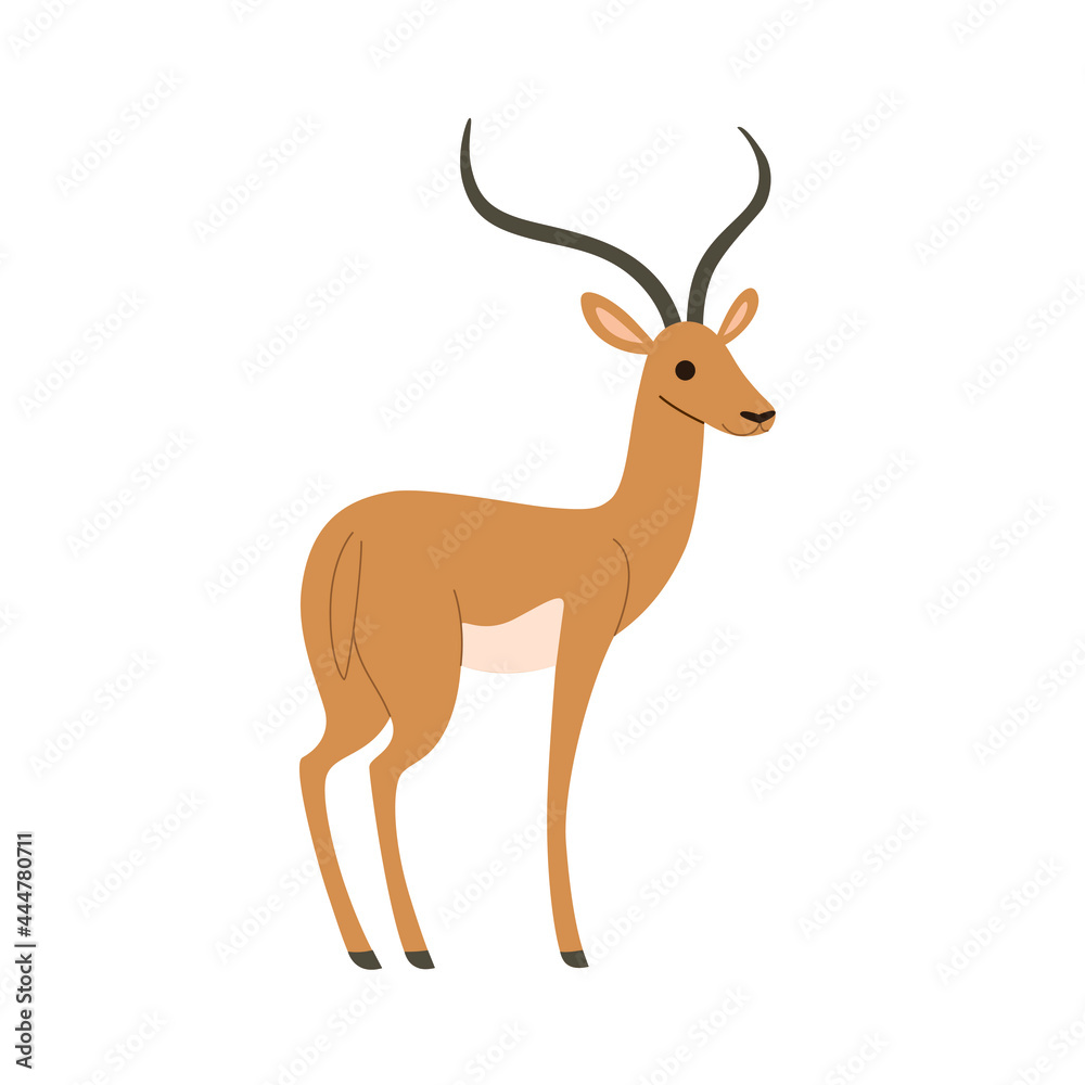 Cartoon antelope - cute character for children. Vector illustration in ...