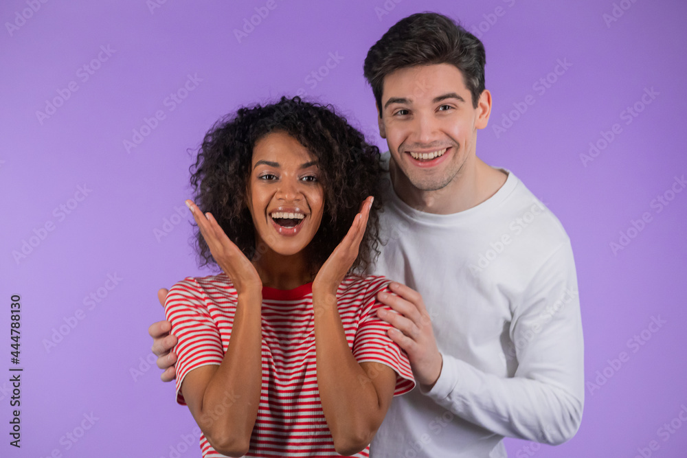 White man with his beloved african american girlfriend after surprise ...