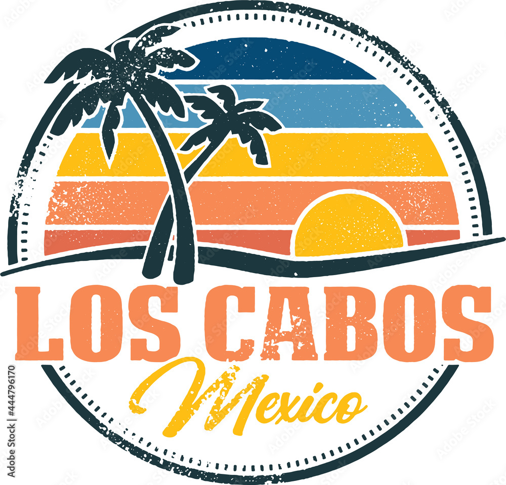 Los Cabos Mexico Vintage Travel Stamp Design Stock ベクター | Adobe Stock
