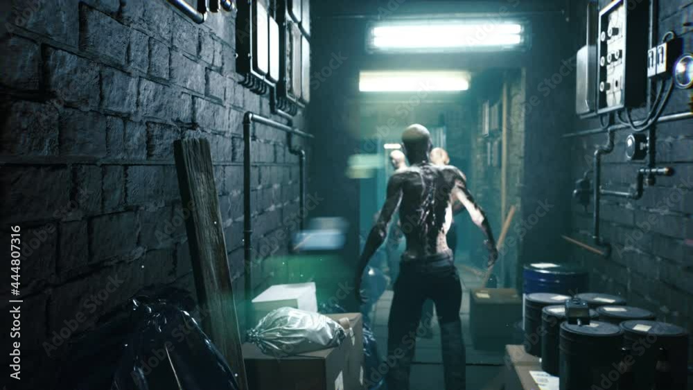 Creepy zombies climbed into a bunker created to protect people from the ...