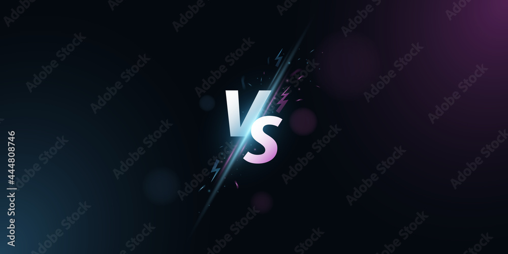 Versus background. VS screen for sport games, match, tournament, e ...