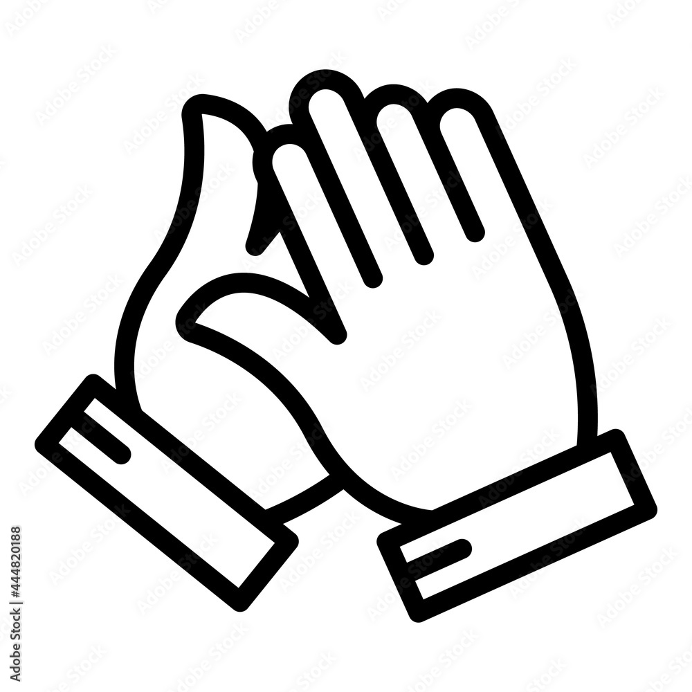 Clapping icon outline vector. People hand clap. Public support Stock ...