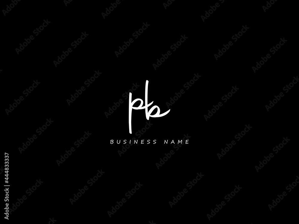 Letter PB Logo, Black signature pb logo icon vector image for business ...