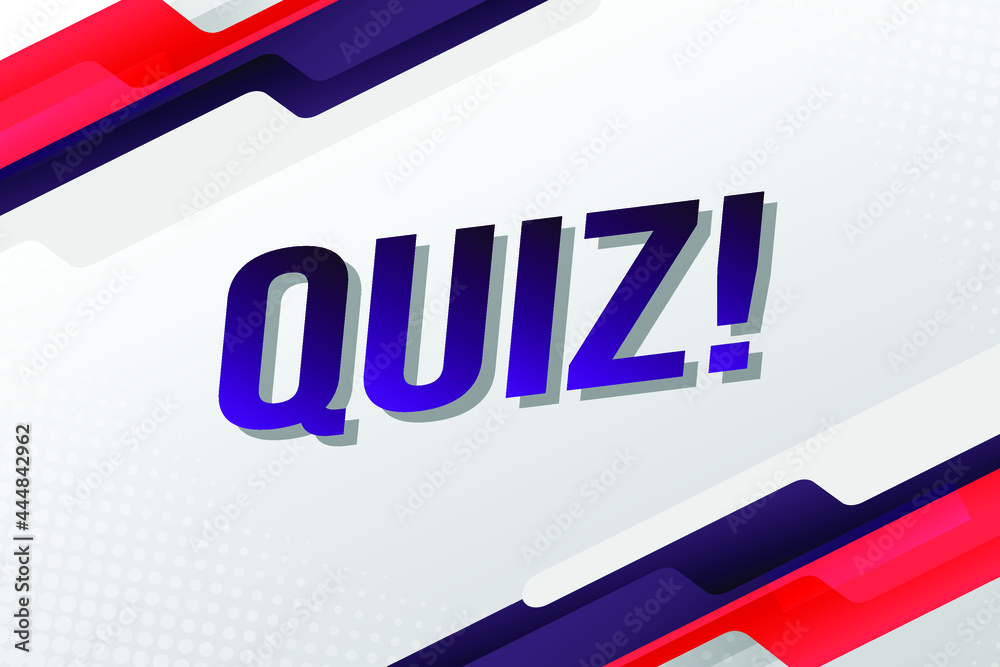quiz word concept vector illustration with lines 3d style for social ...