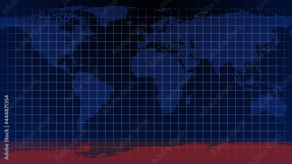 World map with grid line. Grid line world map news background. Stock ...