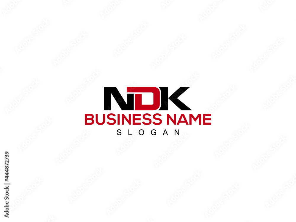 Letter NDK Logo Icon Vector Image Design For Company or Business Stock ...