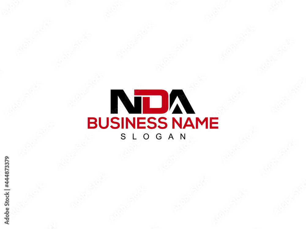 Letter NDA Logo Icon Vector Image Design For Company or Business Stock ...