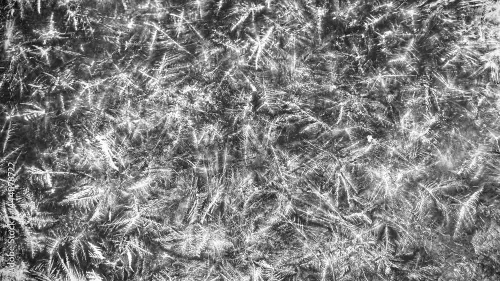 Beautiful window freezing animation from borders to center, timelapse ...