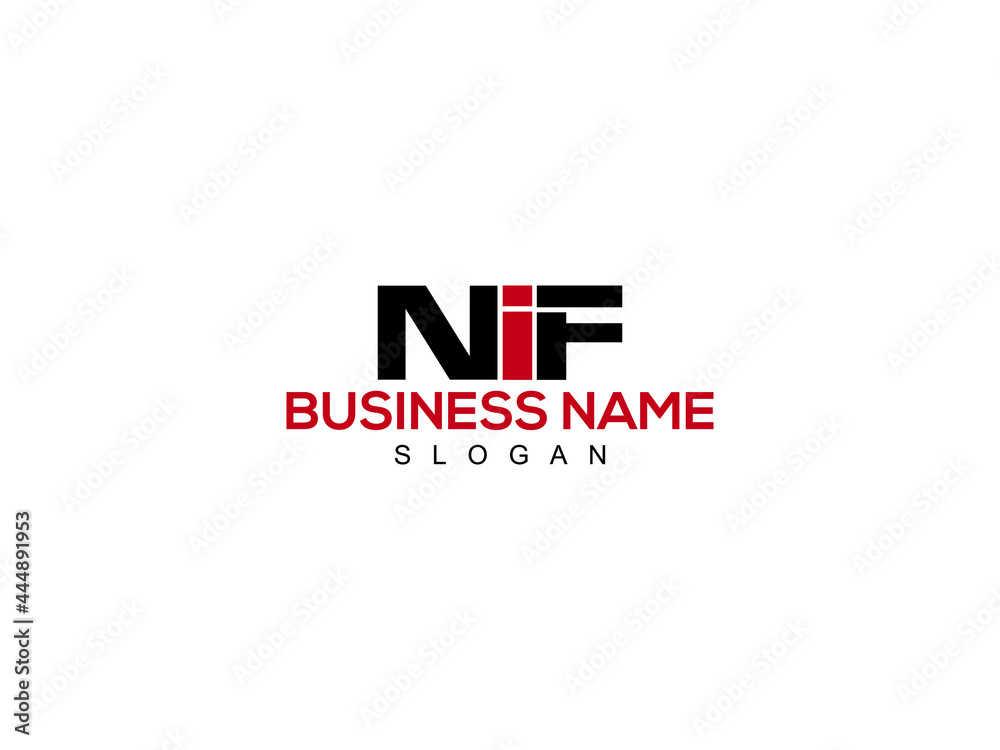 Letter NIF Logo Icon Vector Image Design For Company or Business Stock ...
