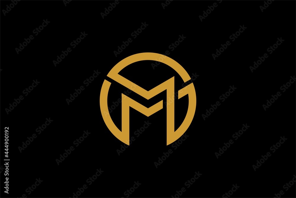 M letter circle logo design. Monogram m in circle sign. Stock Vector ...