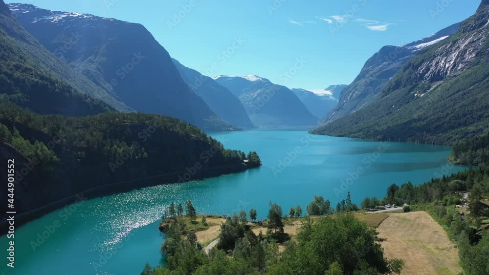 Lovatnet lake - The famous turquoise colored glacier lake hidden in the ...