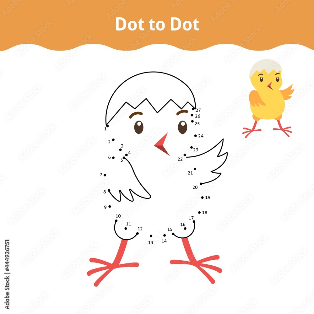 Dot-to-dot. Printable worksheet. Educational game for toddlers with ...
