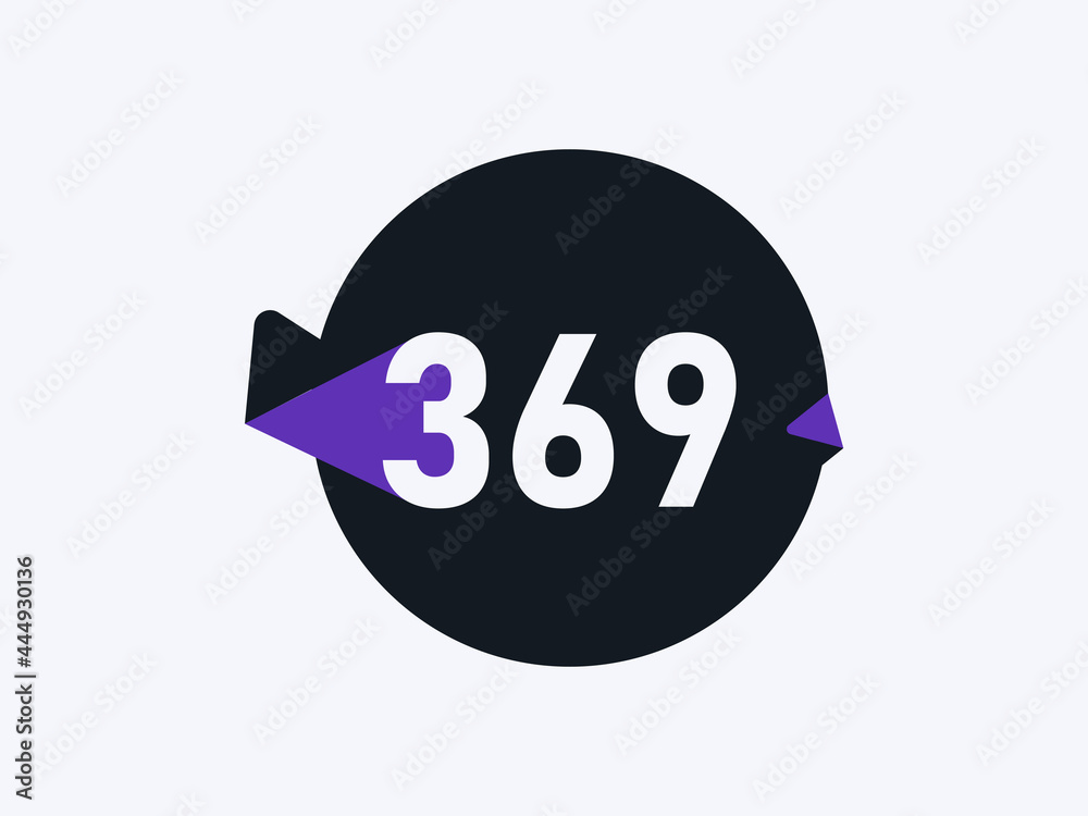 Number 369 logo icon design vector image Stock Vector | Adobe Stock