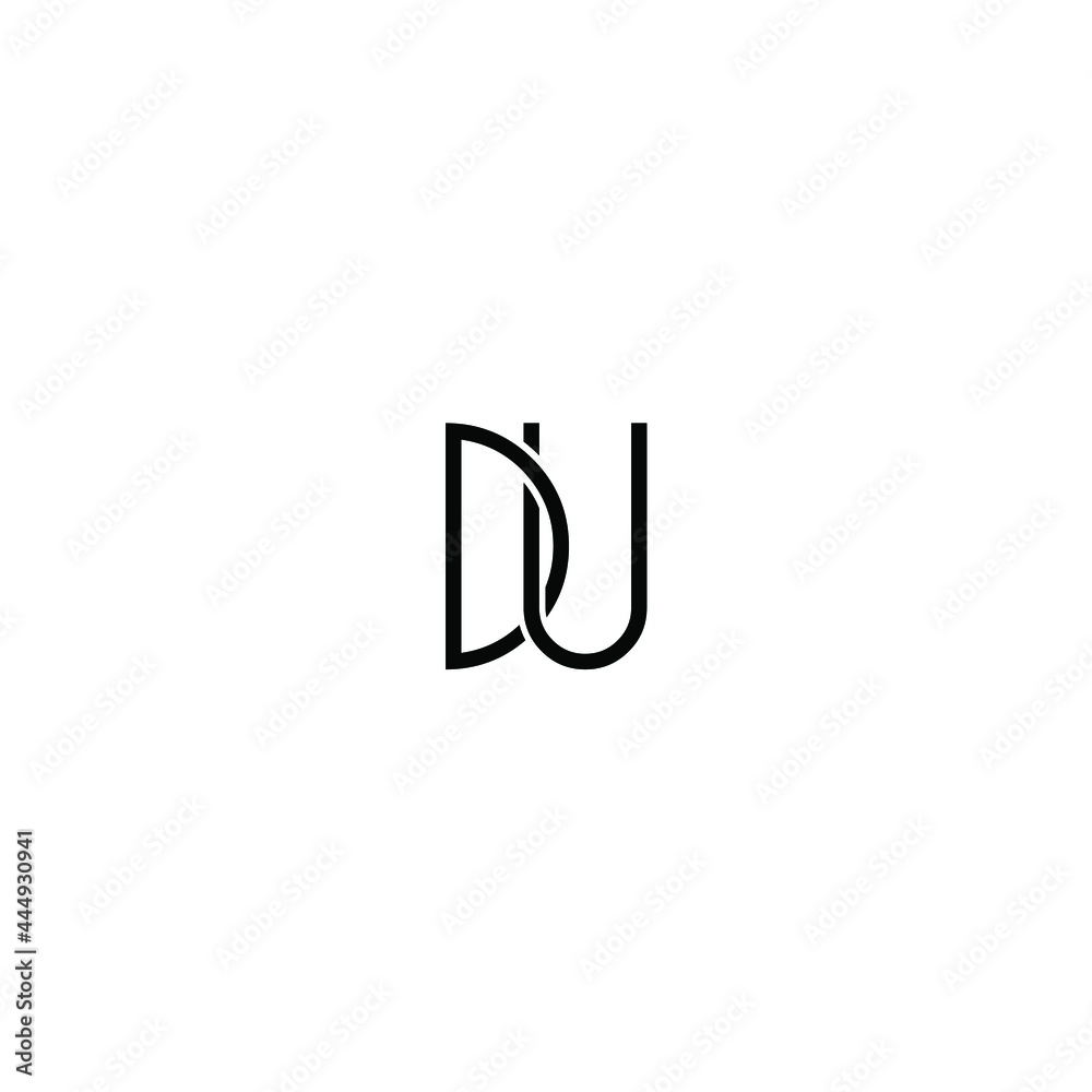 initial DU logo vector minimalistic design letter Stock Vector | Adobe ...