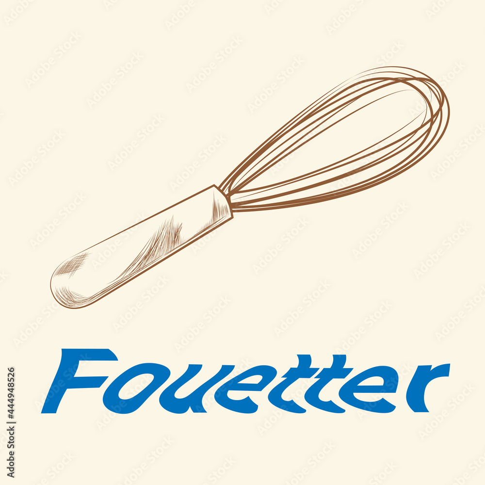 Fouetter Pictogramme Pâtisserie Boulangerie Dans Le Style Gravure Stock Vector Adobe Stock