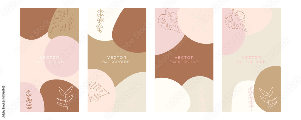 Abstract organic background vector. Earth tone minimal style wallpaper ...