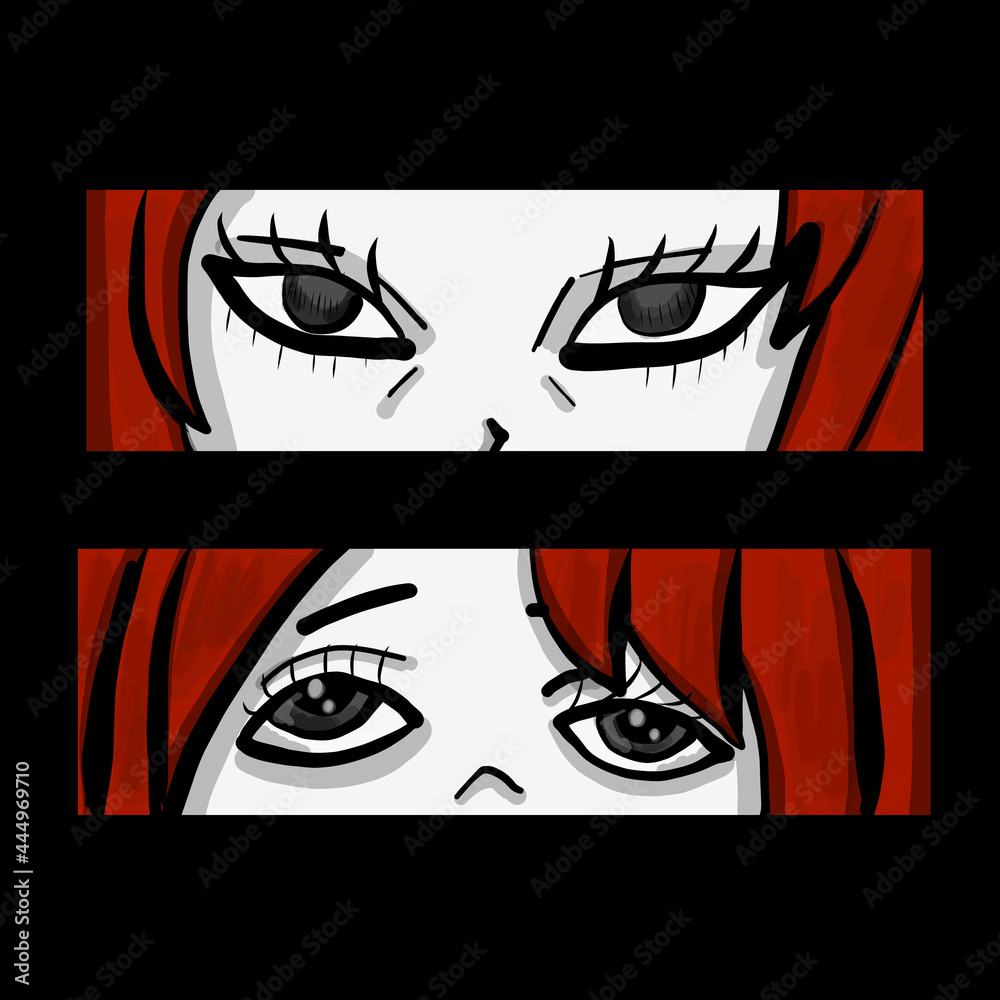 Manga style. Japanese cartoon Comic concept. Anime characters. Vector ...
