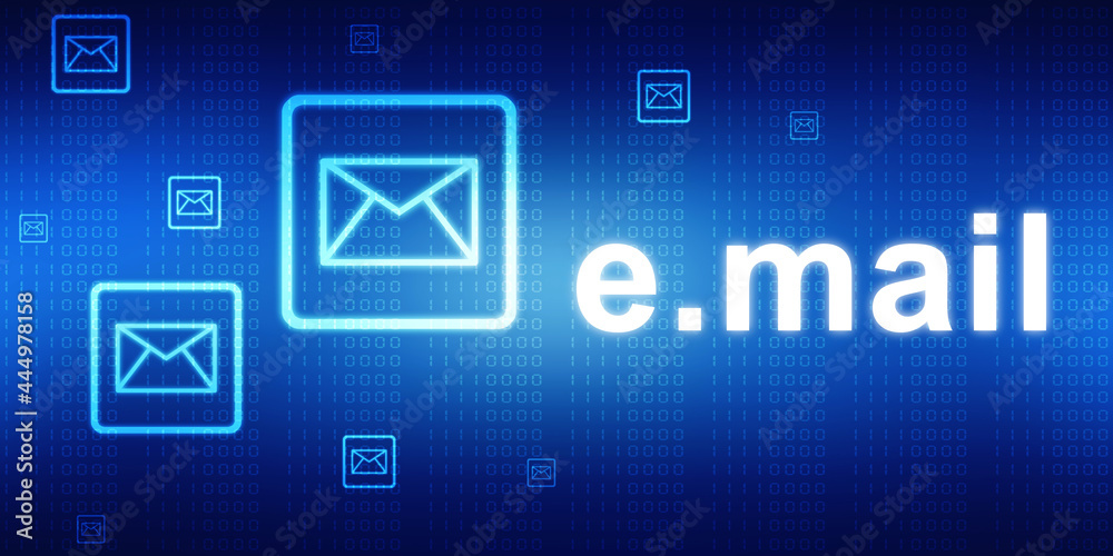 2d illustration Network community concept .e mail sign Stock ...