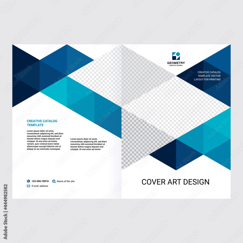 Cover design for presentations and advertising, creative layout of ...