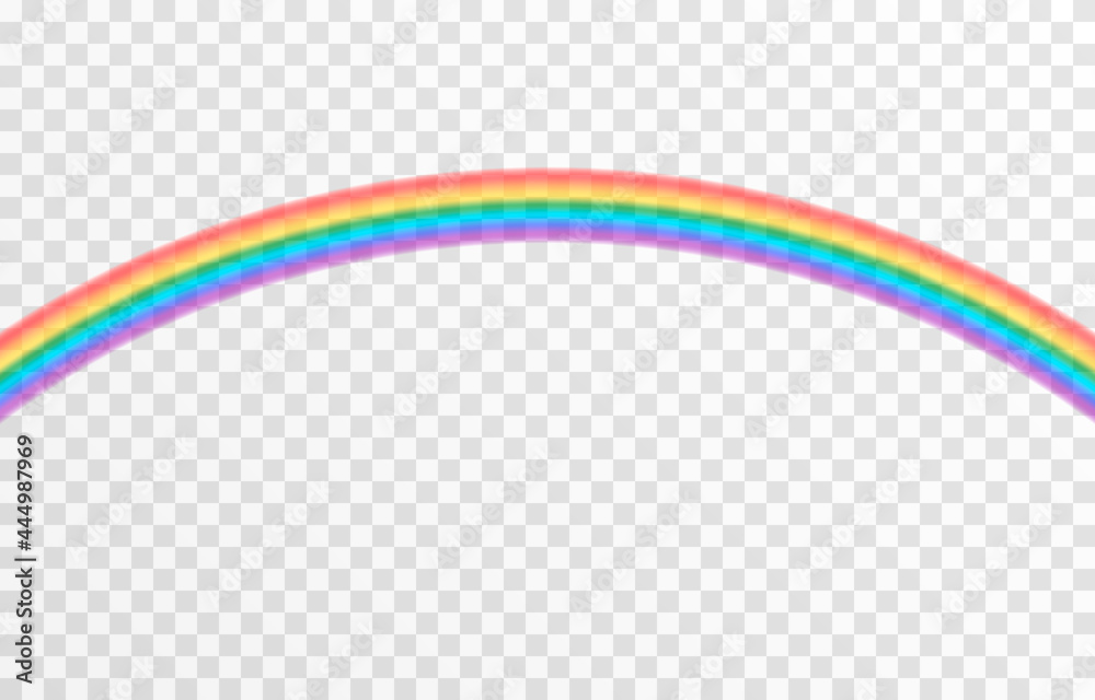 Vector rainbow on isolated transparent background. Effect after rain ...