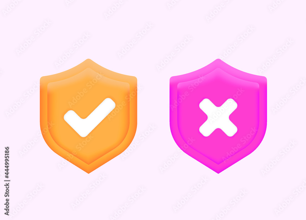 Vetor de Correct, incorrect sign. Right and wrong mark icon set. Green ...