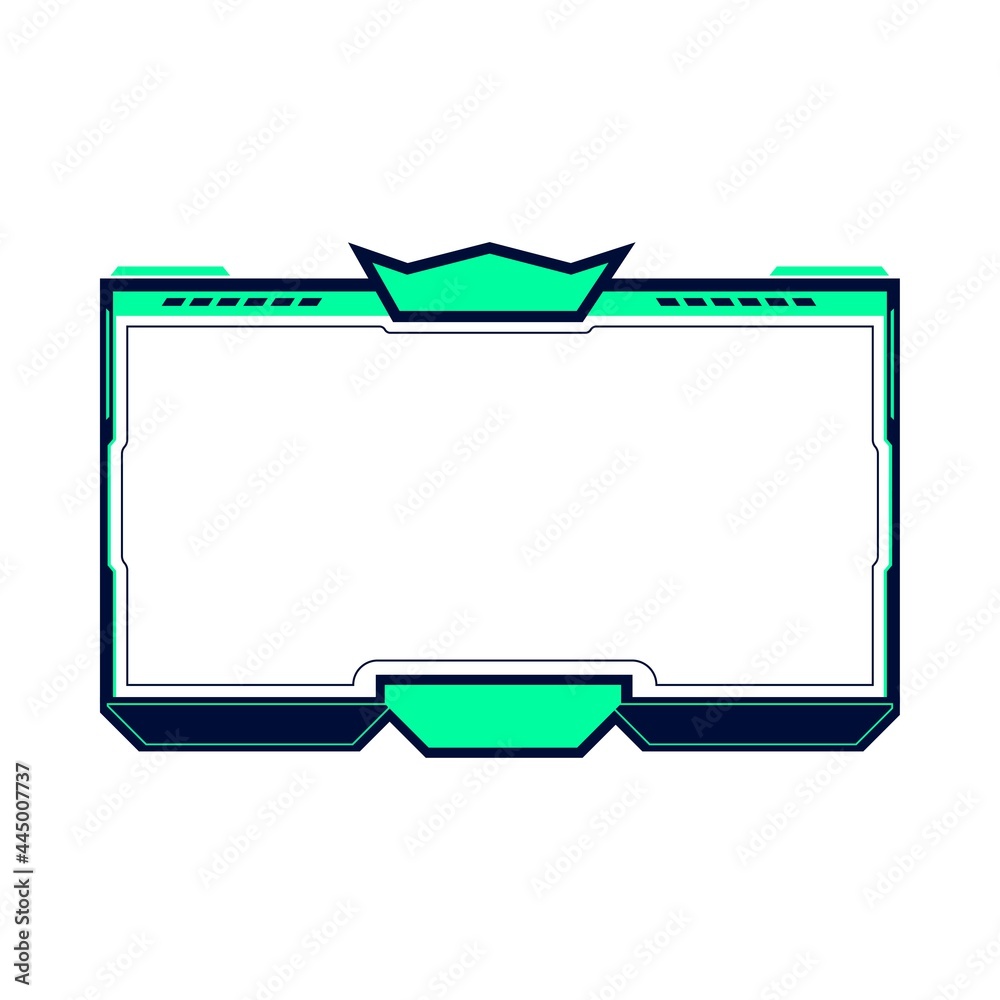 Screen overlay for live streamers vector illustration. Gaming frame ...