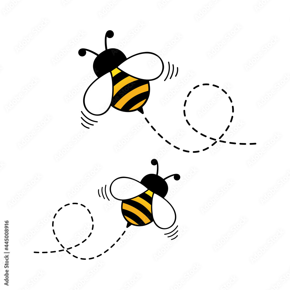 Flying Bee Vector