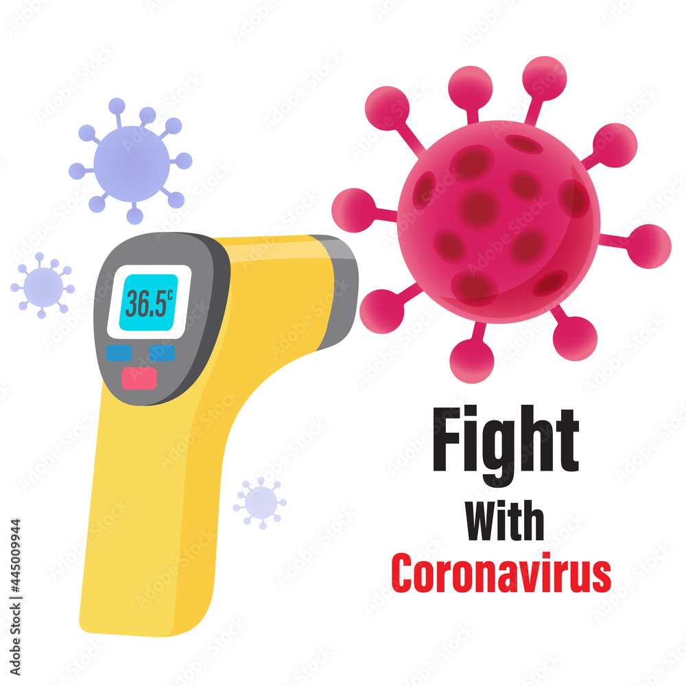 Contactless infrared laser thermometer. Coronavirus disease detection ...